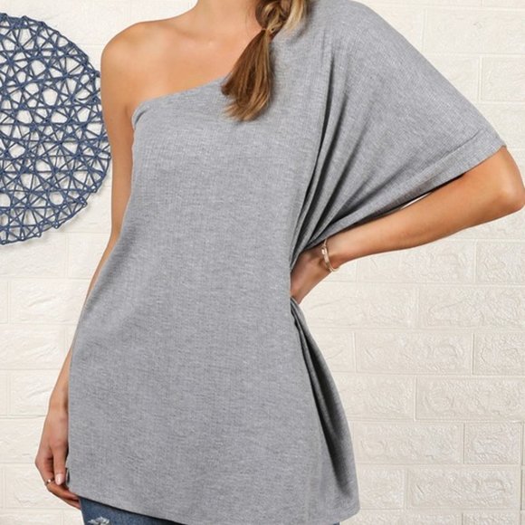 ninexis | Tops | Ninexis Plus Size Draped One Shoulder Top | Poshmark